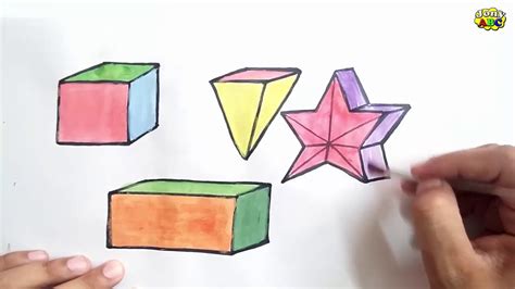 D Shapes Drawing How To Draw D Shapes Step By Step Off