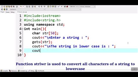 how to convert upper case string to lower case in c youtube