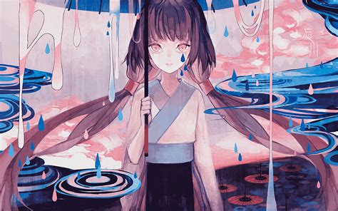 Sad Anime Girl Crying In The Rain Wallpaper