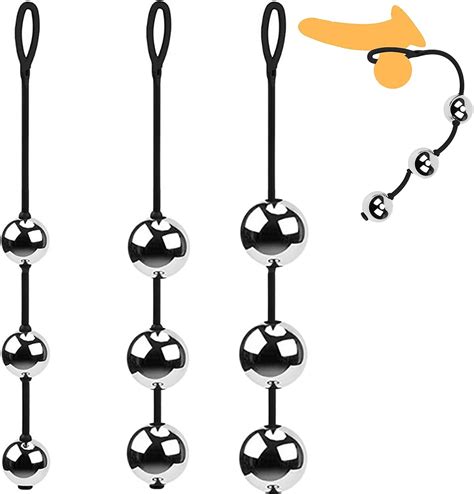 3er Satz Silikon Penisring Hodenring Hodenstrecker Ball Stretcher Mit 9 Gewichts Metall Kugel