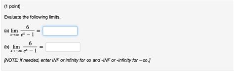 solved evaluate the following limits lim x rightarrow
