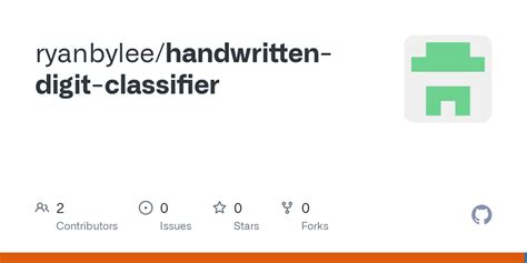 GitHub Ryanbylee Handwritten Digit Classifier