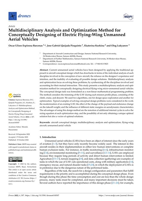 pdf multidisciplinary analysis and optimization method for conceptually designing of electric