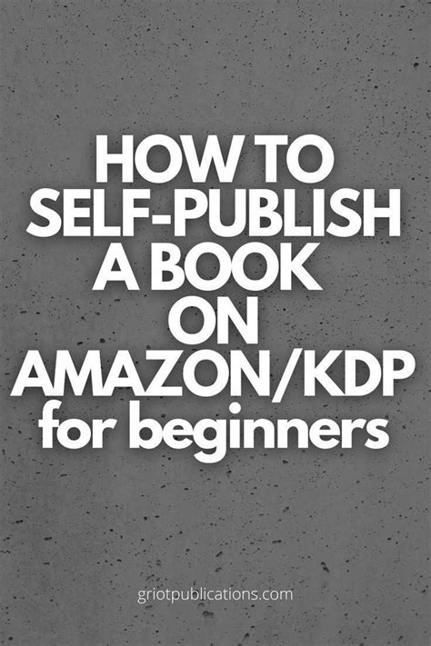 How To Publish A Book On Amazon A Quick Start Guide Artofit