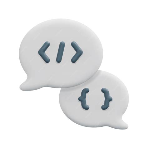 premium vector 3d code icon in speech bubble icon vector isolated on white background 3d