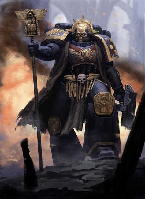 Artstation Space Marine Chaplain Daniel Farin Warhammer Models Warhammer 40k Artwork