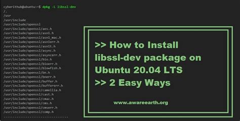 how to install libssl dev package on ubuntu 20 04 lts 2 easy ways
