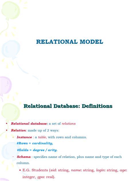 relational algebra pdf relational model relational database