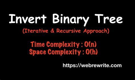 invert binary tree iterative and recursive approach