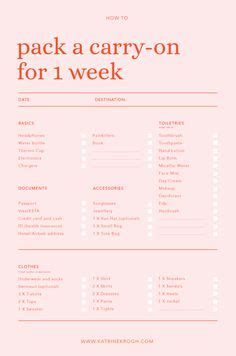 29 Packing List Ideen packtipps für reisen reise packliste