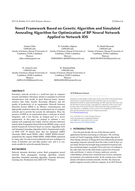 pdf novel framework based on genetic algorithm and simulated annealing algorithm for