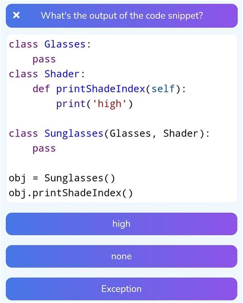 python oops challenge day 23 what is the output of following python code r pythonclcod