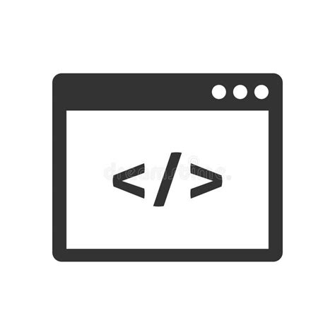 custom coding symbol programming vector icon isolated on white background stock vector