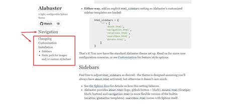 Can T Create Sidebars In Python Sphinx Html Output Stack Overflow