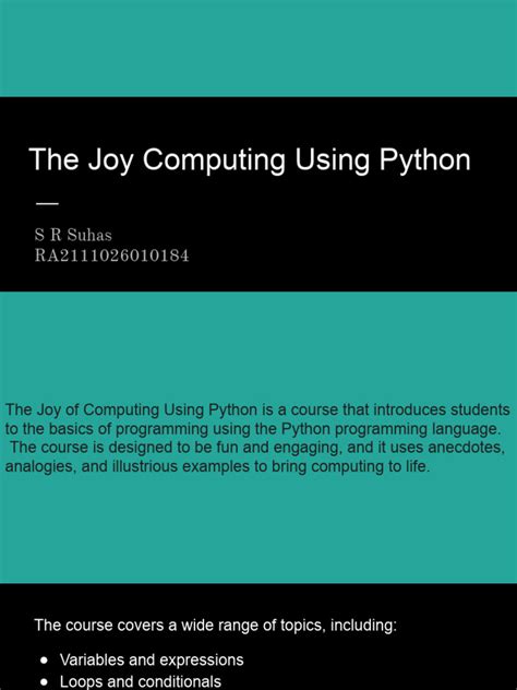 joy of computing pdf computer programming python programming language