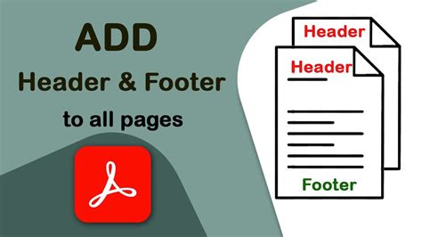 how to add header and footer to all pages in pdf using adobe acrobat