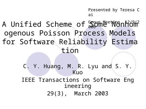 ppt a unified scheme of some nonhomogenous poisson process models for software reliability