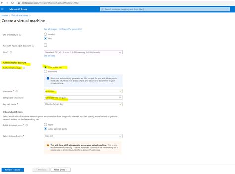 Azure Create A New Linux Vm And Connect To Using Ssh