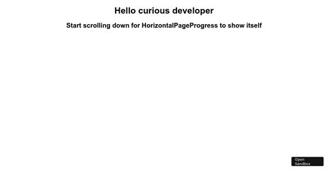 React Horizontal Scrolling Page Progress Bar Forked Codesandbox