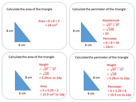 area and perimeter of a triangle ssdd problems
