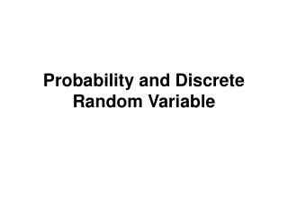 Ppt Chapter Probability Theory I One Random Variable