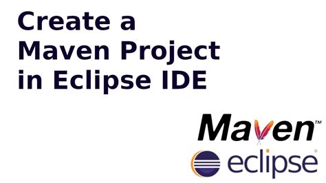 How To Create A Maven Project In Eclipse IDE YouTube