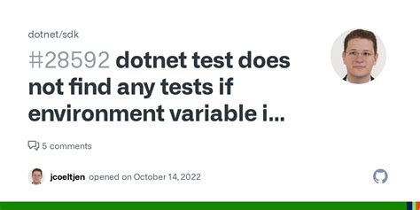dotnet test does not find any tests if environment variable is set that ends with dll · issue