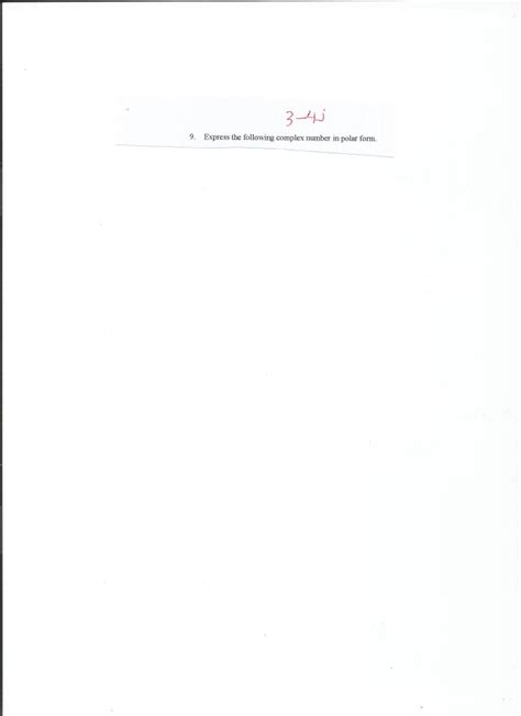 Solved Express The Following Complex Number In Polar Form Chegg