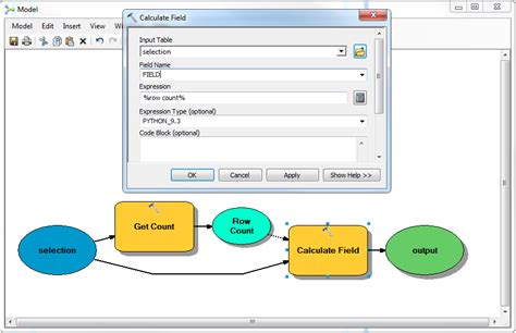 arcgis desktop how can i write the output of a modelbuilder process to my attribute table