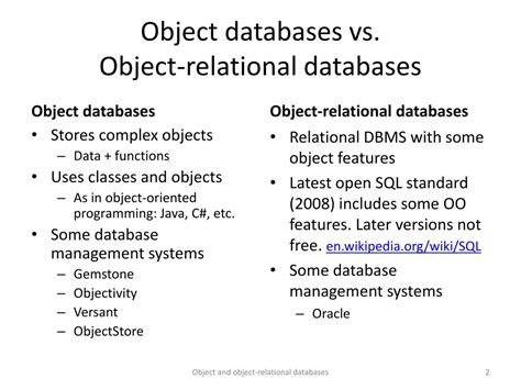 ppt object and object relational databases powerpoint presentation free download id 2264293
