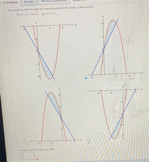solved use a graphing utility to graph the region bounded by