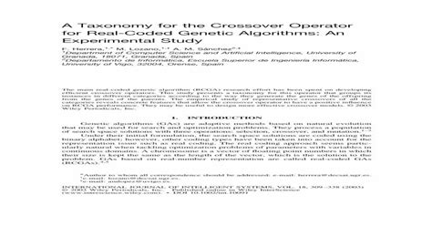 pdf a taxonomy for the crossover operator for real …hera ugr es doi 14978799 pdfa taxonomy for