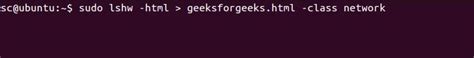 Lshw Command In Linux With Examples GeeksforGeeks