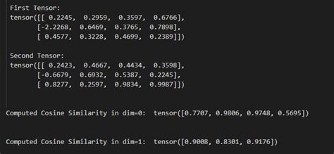how to compute the cosine similarity between two tensors in pytorch geeksforgeeks sexiezpix