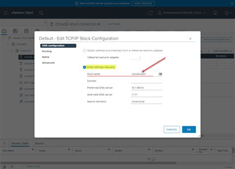 ESXi Change Hostname With GUI And Command Line