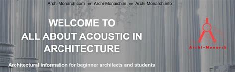 ACOUSTIC IN ARCHITECTURE Archi Monarch
