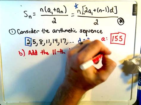 finding the sum of a finite arithmetic series youtube