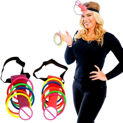 Bachelorette Party Games Ring Toss Pokemens Dick Head Hoopla 2 Set Throwing Rings Hen Do Game
