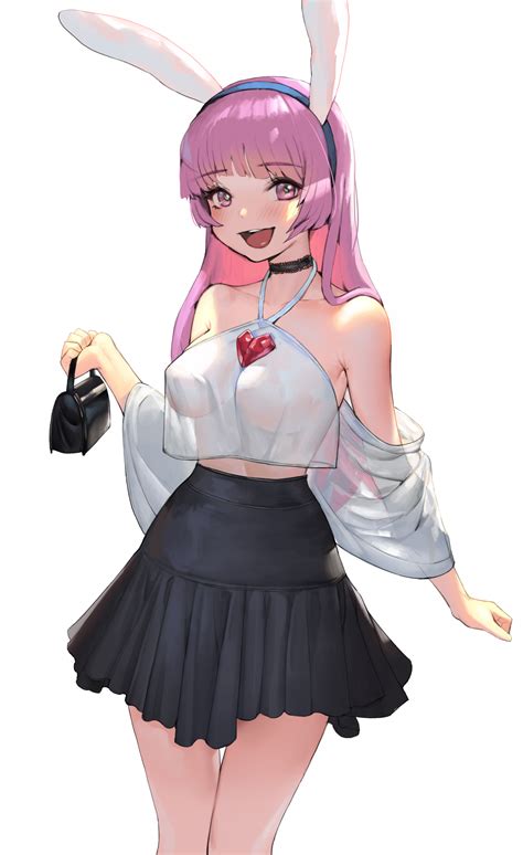 Hình Nền Nền đơn Giản Anime Cô Gái Tóc Hồng Tai Thỏ 2087x3409 Acarianu 1600343 Hình