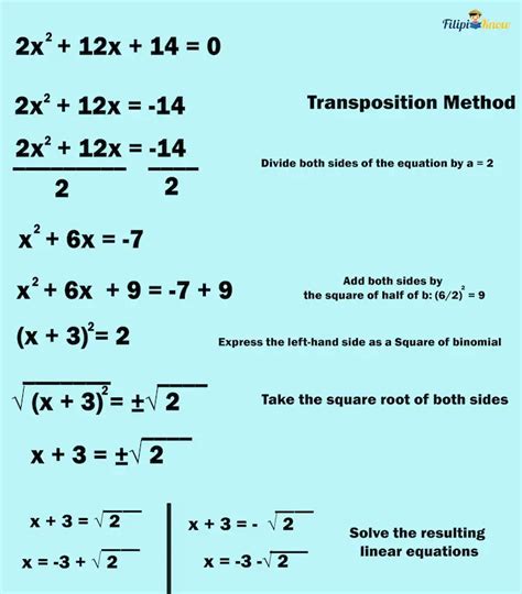 how to solve quadratic equation by extracting square roots and other techniques filipiknow