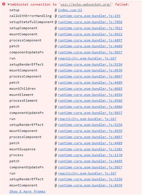 Vuejs3 Websocket Vue Get Error Connecting To Websocket Stack Overflow