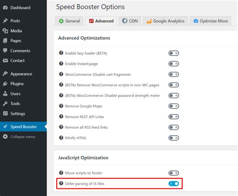 how to defer parsing of javascript in wordpress