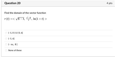 solved find the domain of the vector function