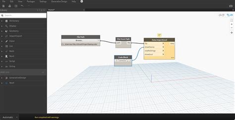 Warning Data ImportExcel Operation Failed Revit Dynamo