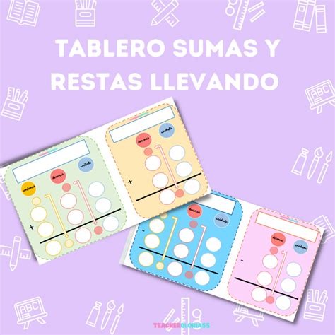 Tablero sumas y restas llevando Versión Castellano