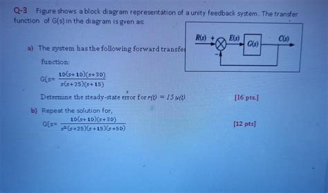 solved q 3 figure shows a block diagram representation of a