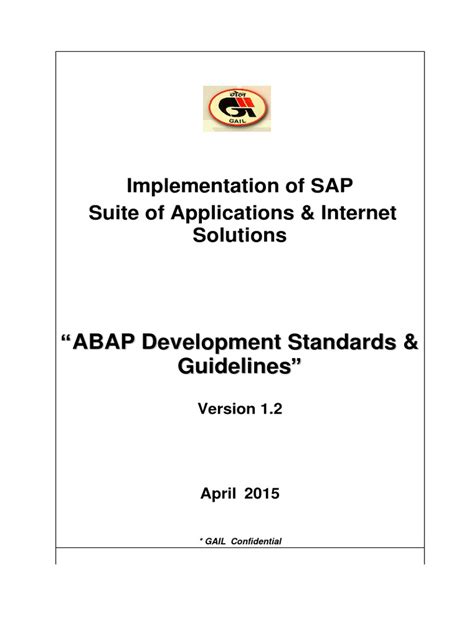 abap development standards guidelines ve pdf object computer science computer programming