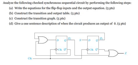 solved analyze the following checked synchronous sequential