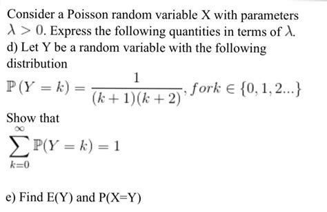 solved consider a poisson random variable x with parameters