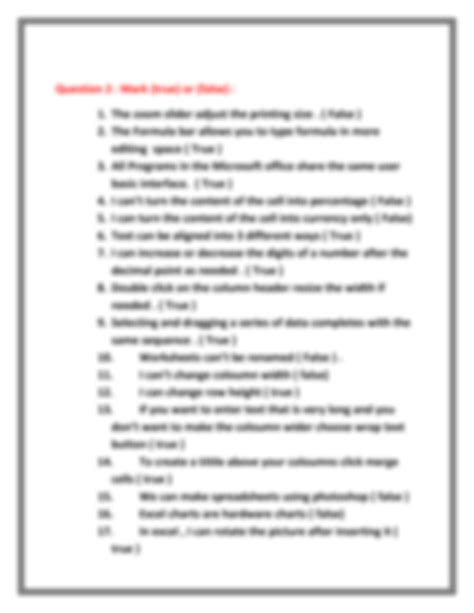 Solution Grade Revision Answer Sheet Studypool